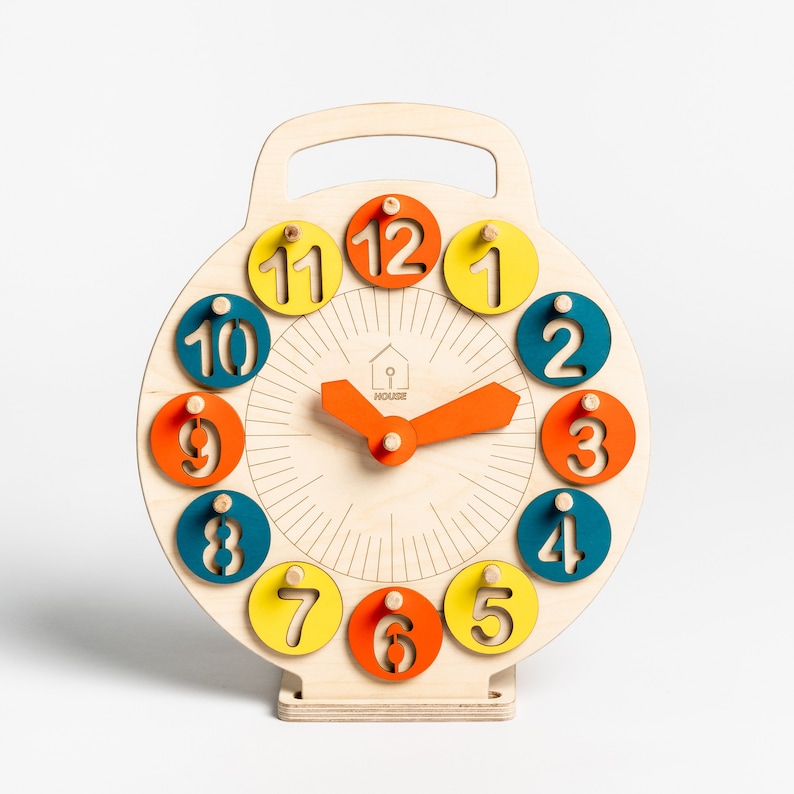 Lil HOUSE Kids Learning Clock; Montessori Toy; Educational Toy ...