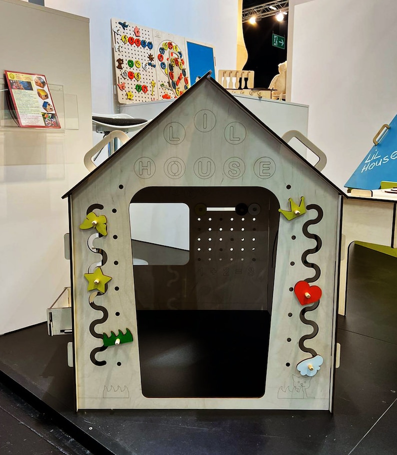 Lil HOUSE Montessori Wooden Playhouse; Indoor Playhouse; Kids Playhouse ...