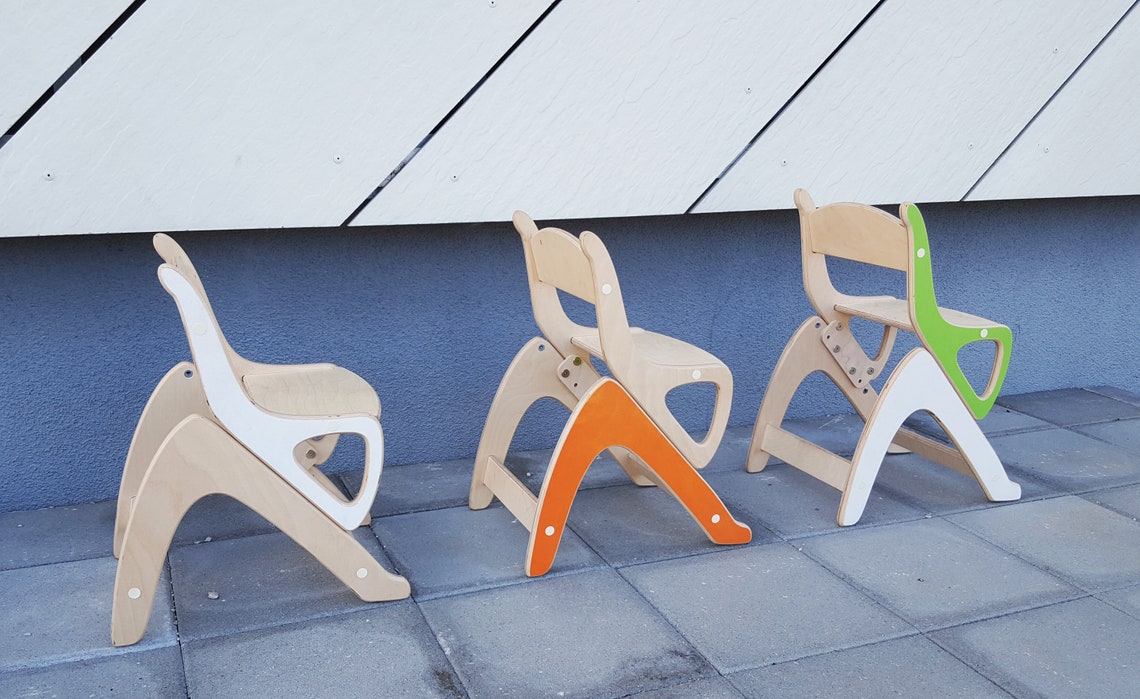 LiL HOUSE wooden kids chair with transformable height Kids | Etsy