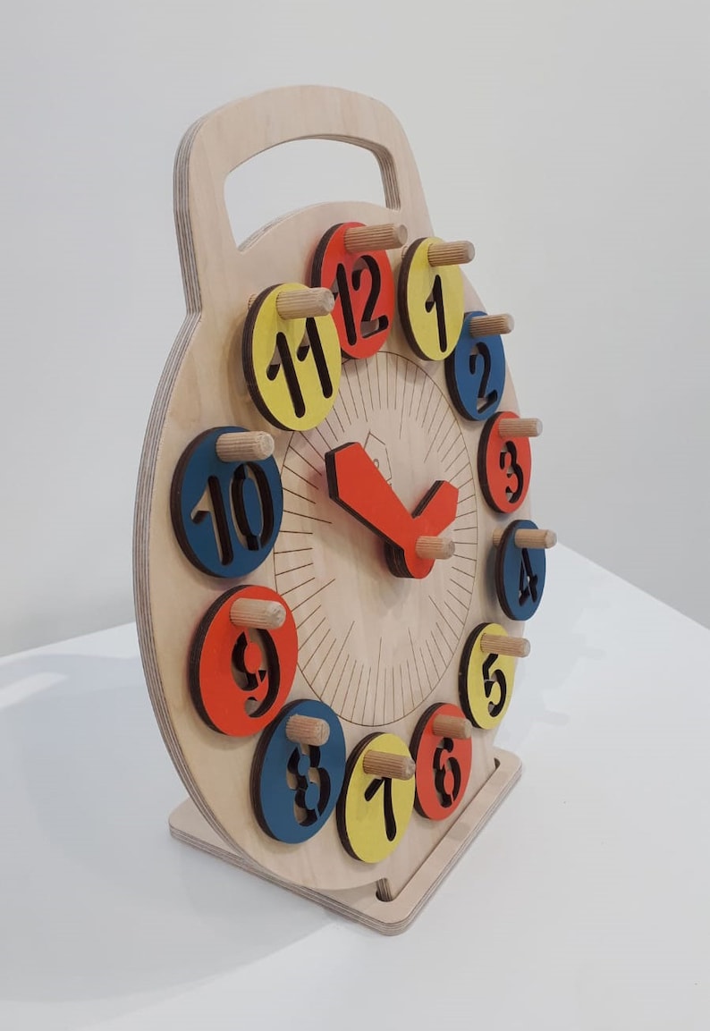 Lil HOUSE Kids Learning Clock Montessori Toy Educational | Etsy