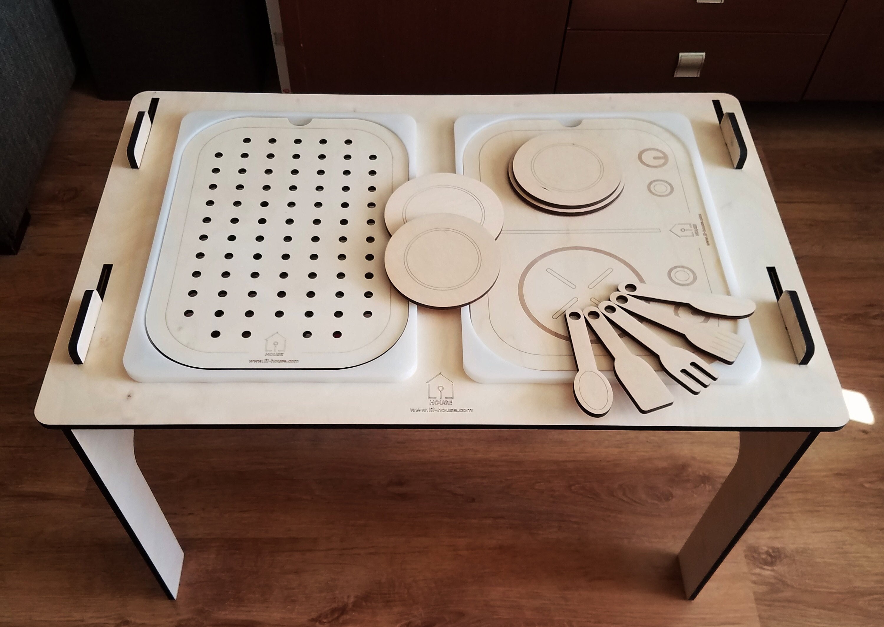 Lil HOUSE Playkitchen Insert for Trofast Bin IKEA Flisat Table, Flisat ...