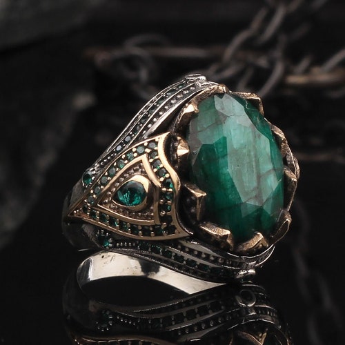 Ruby Stone Men Silver Ring 925 Sterling Silver Ruby Gemstone - Etsy