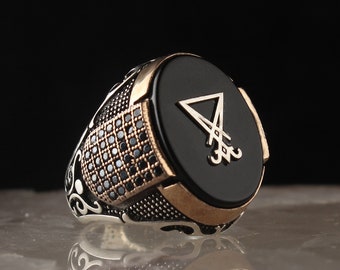 Lucifer Onyx Ring - Etsy
