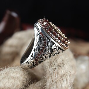 925 Sterling Silver Mens Ring Natural Agate Gemstone Handmade - Etsy