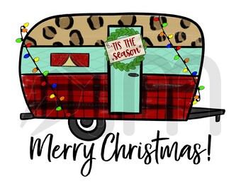 Christmas Camper Clip Art | Etsy