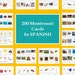 200 SPANISH Montessori Cards Bundle - Etsy