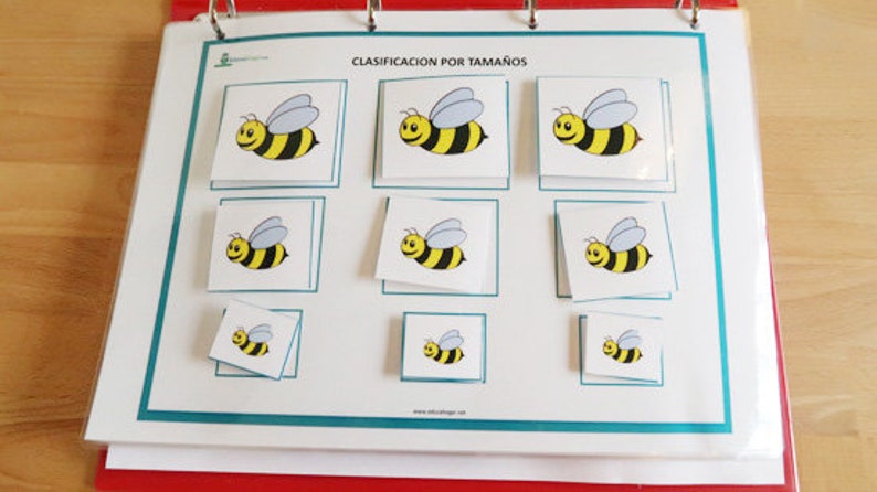SPANISH Learning Folder ages 3-5 Cuadernillo Interativo En Español - Etsy