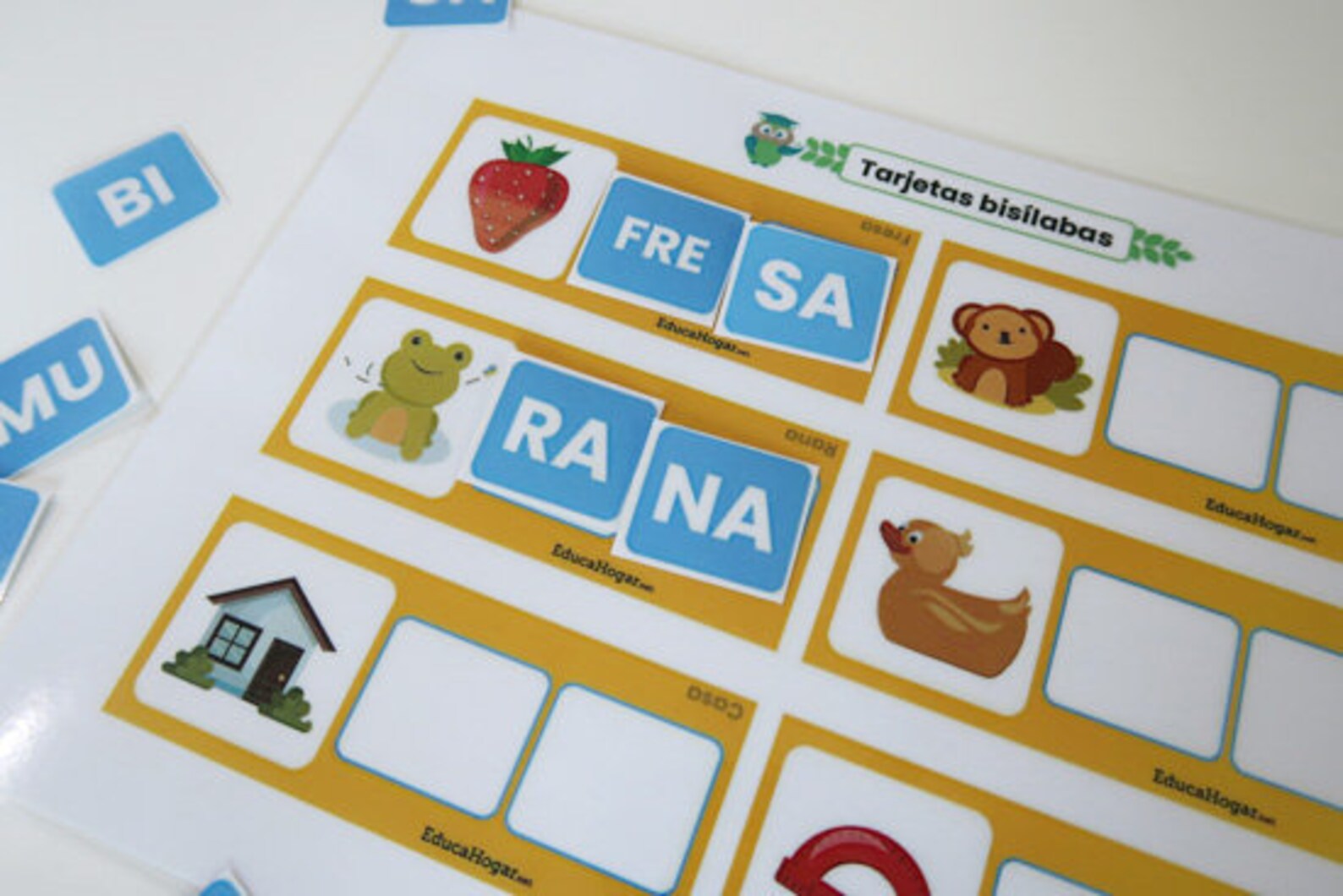 SPANISH Syllables BOARD sílabas - Etsy