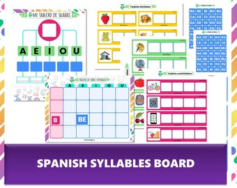 SYLLABLES in SPANISH. Aprende Las Sílabas En Español. Printable ...