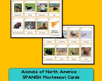 Farm Animals 15 SPANISH Montessori Cards | Etsy