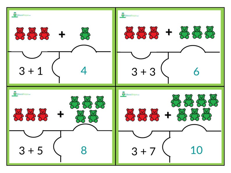 20 Math Puzzles for Kids - Etsy