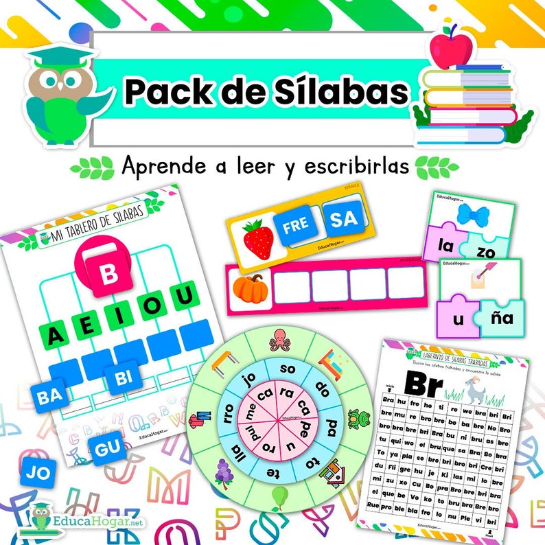 SPANISH: Syllables Pack - Pack De Sílabas En Español - Etsy