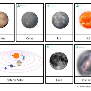 Solar System - SPANISH Montessori Cards - Etsy