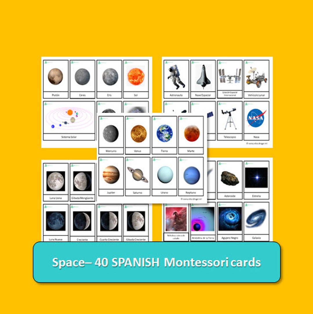 Space-spanish Montessori Bundle - Etsy