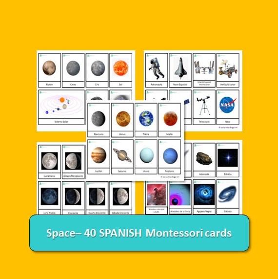 Space-spanish Montessori Bundle | Etsy