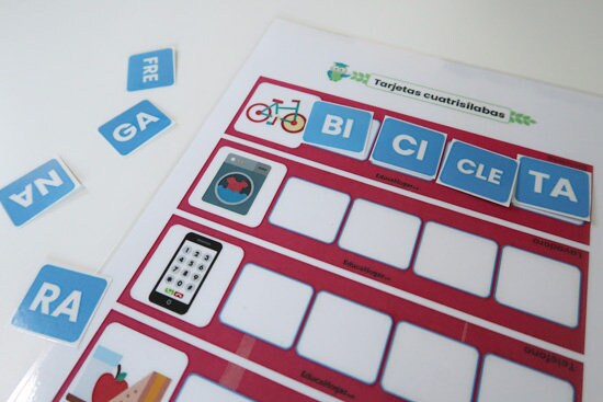 SPANISH Syllables BOARD sílabas - Etsy