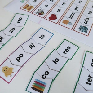 SPANISH: Syllables Pack - Pack De Sílabas En Español - Etsy
