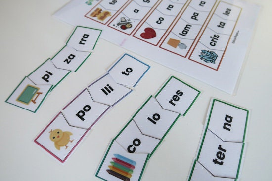 SPANISH: Syllables Pack - Pack De Sílabas En Español - Etsy