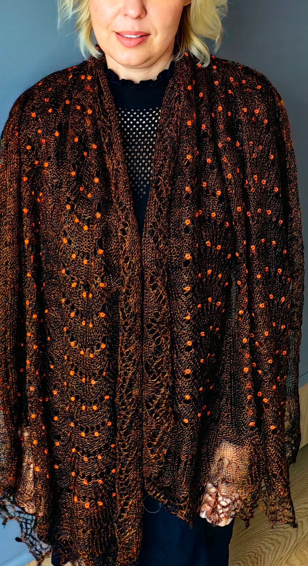 Sparkle Copper EXCLUSIVE Embroidered ORENBURG Shawl, Goat Down ...