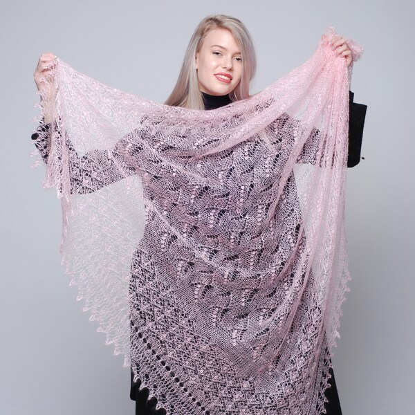 Pink Shawl - Etsy