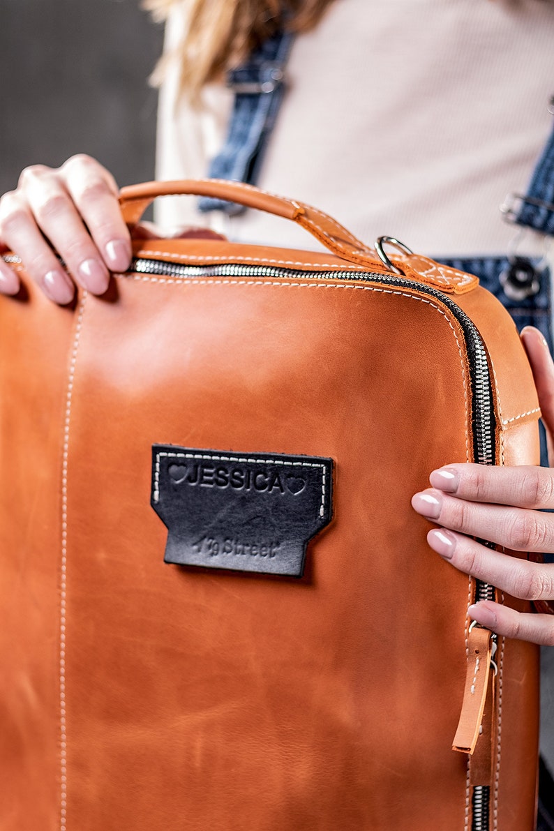 Convertible Backpack Crossbody Laptop Bag * Leather Gift for Her - Etsy