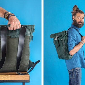 17 Inch Leather Backpack Men * 17 Inch Laptop Backpack - Etsy