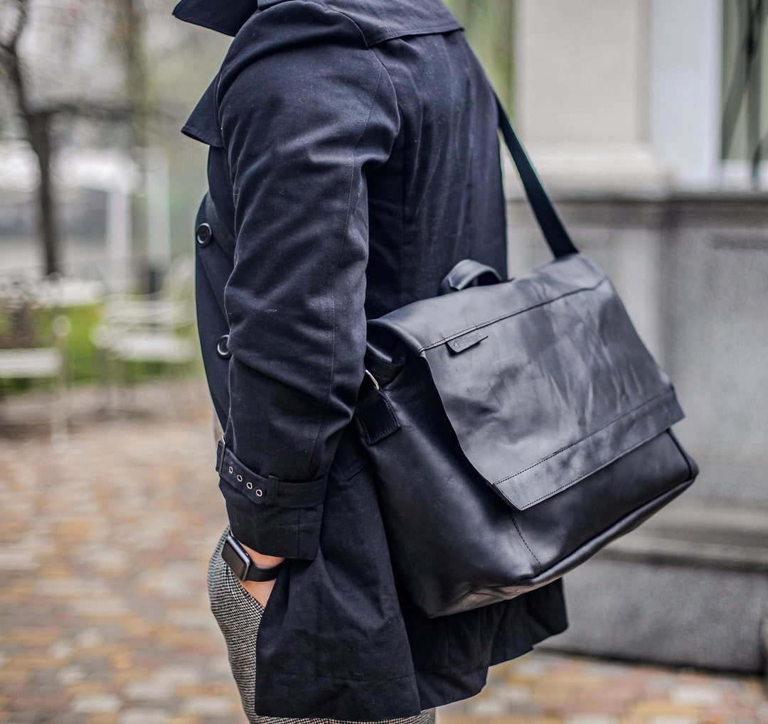 Leather MESSENGER BAG Men LAPTOP - Leather Briefcase Men - Etsy