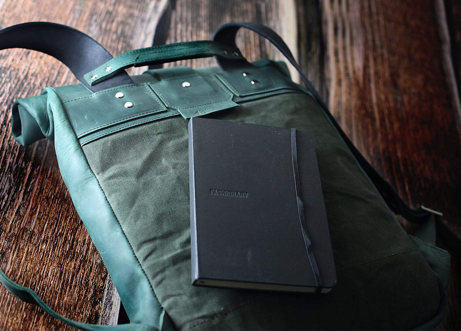 Fashion Backpack for Women Made From Full Grain Leather in Roll Top ...