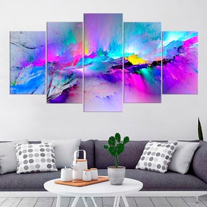 Сolorful Splash Wall Print - Bright Colors Home Decor - Abstract ...