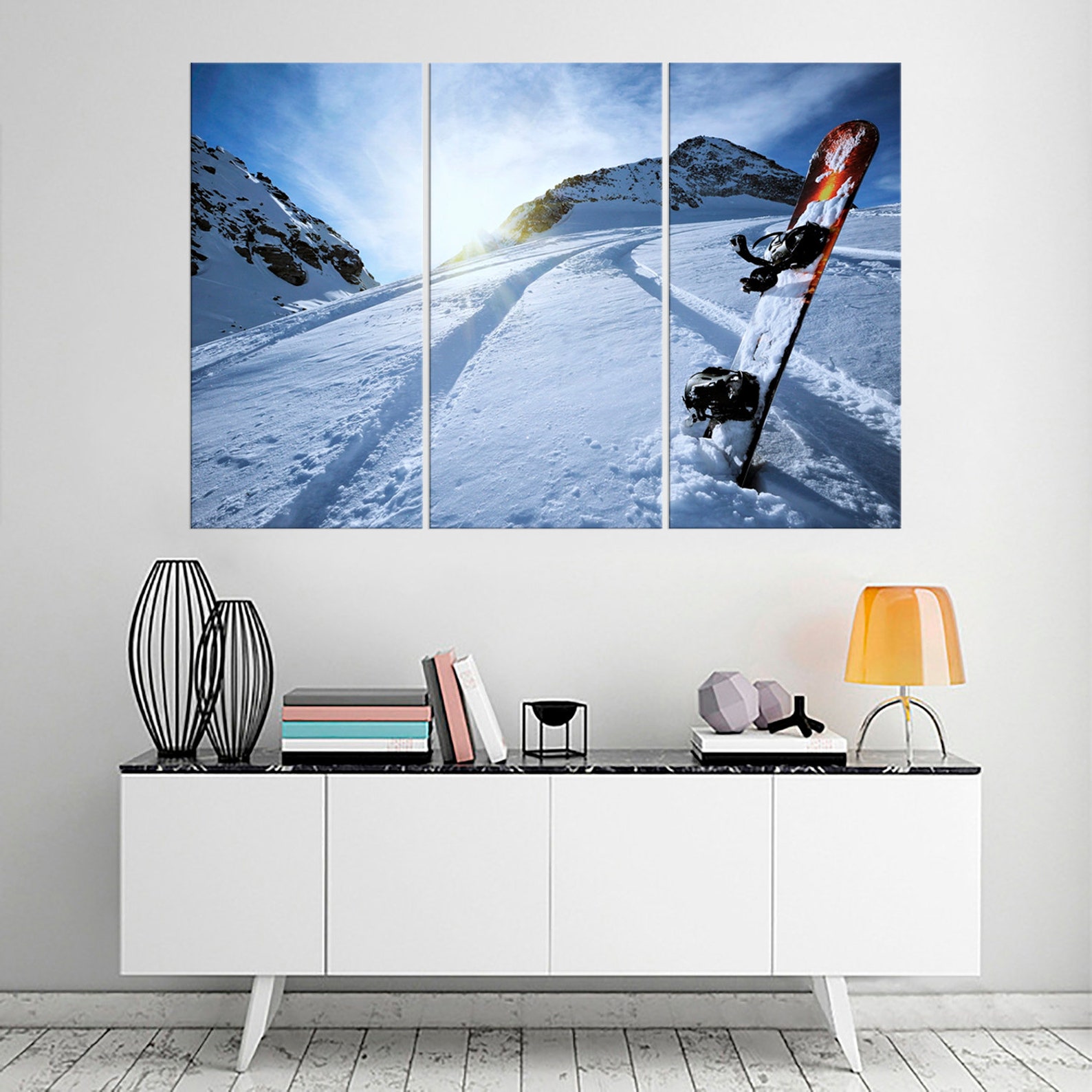 Extreme Snowboarding Wall Decor Winter Sports Home Decor | Etsy