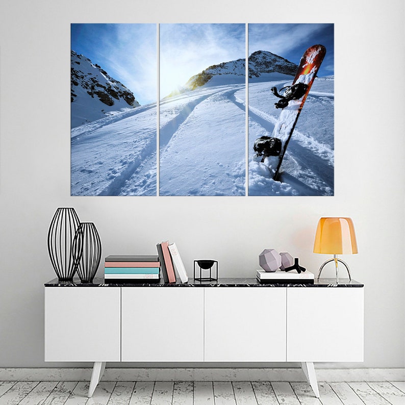 Extreme Snowboarding Wall Decor Winter Sports Home Decor | Etsy
