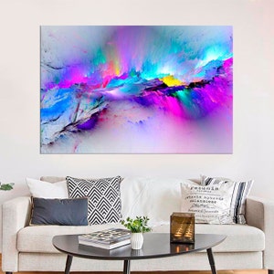 Сolorful Splash Wall Print - Bright Colors Home Decor - Abstract ...