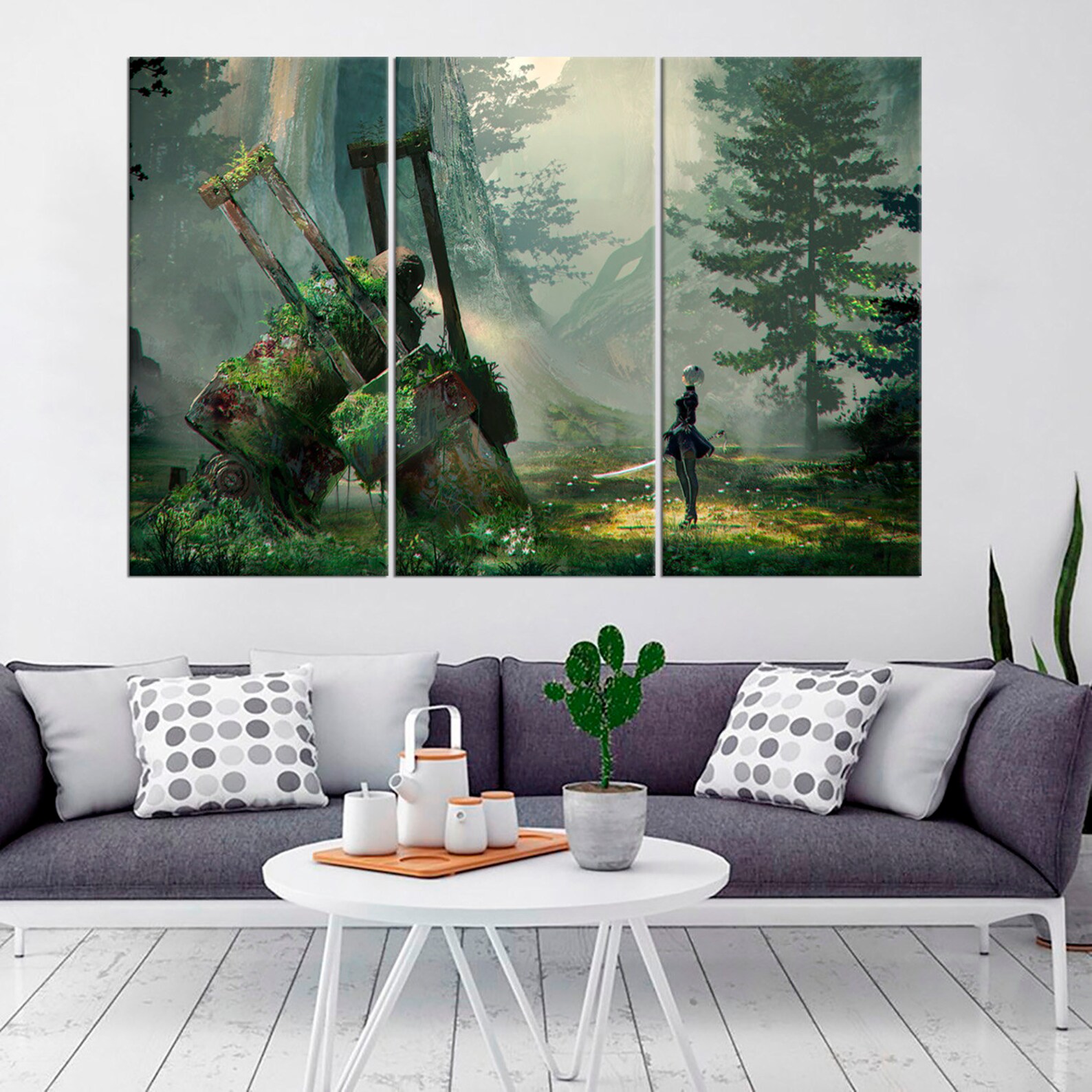 Nier Automata Wall Art - Kids Room Decor - Poster for Game Room - Large ...
