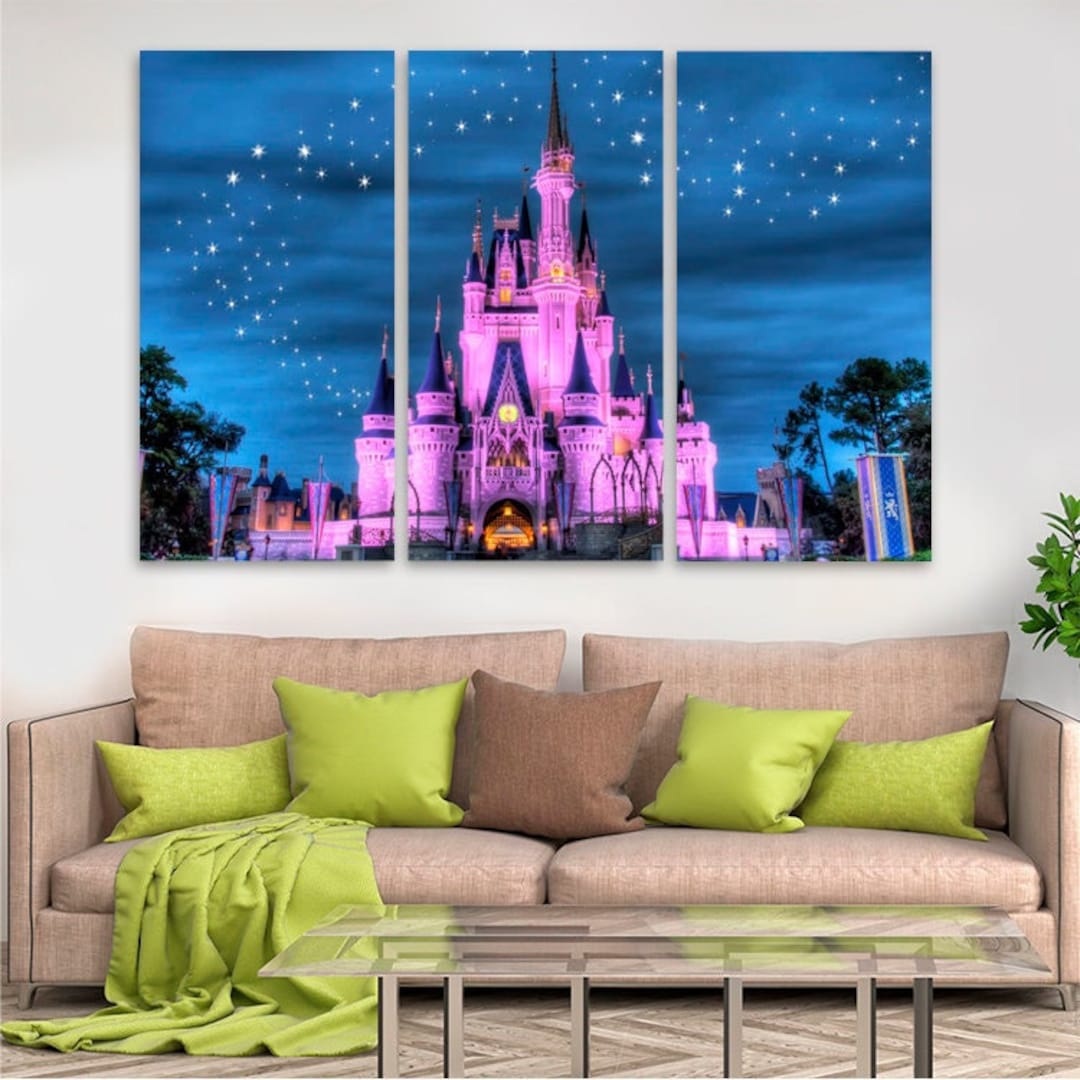 Amusement Park Princess Castle Night Light Wall Decor, Cartoon Movie ...