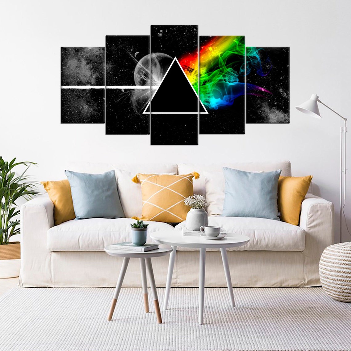 Pink Floyd Wall Art Canvas Print Office Wall Decor Dark Side | Etsy