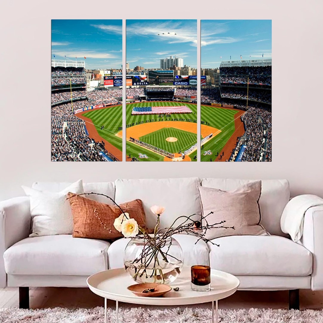 Yankee Stadium Large Wall Art, New York Framed Canvas Print, NY Canvas ...