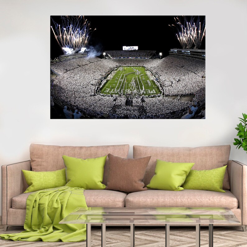 Beaver Stadium Framed Canvas Art, Pennysylvania Sport Canvas Print ...