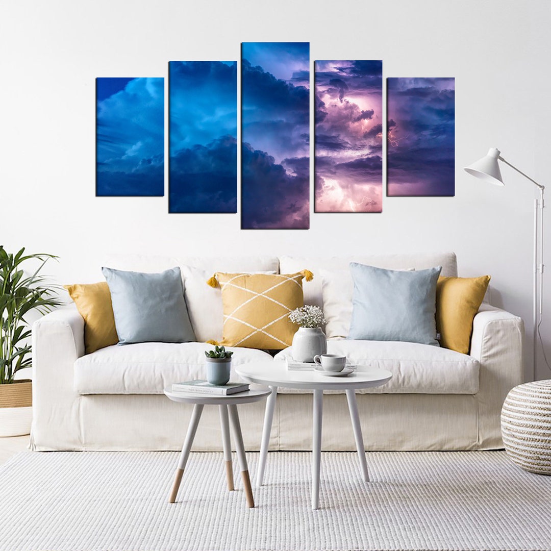 Thunderstorm Poster Lightning Framed Wall Art Sky Clouds Print on ...