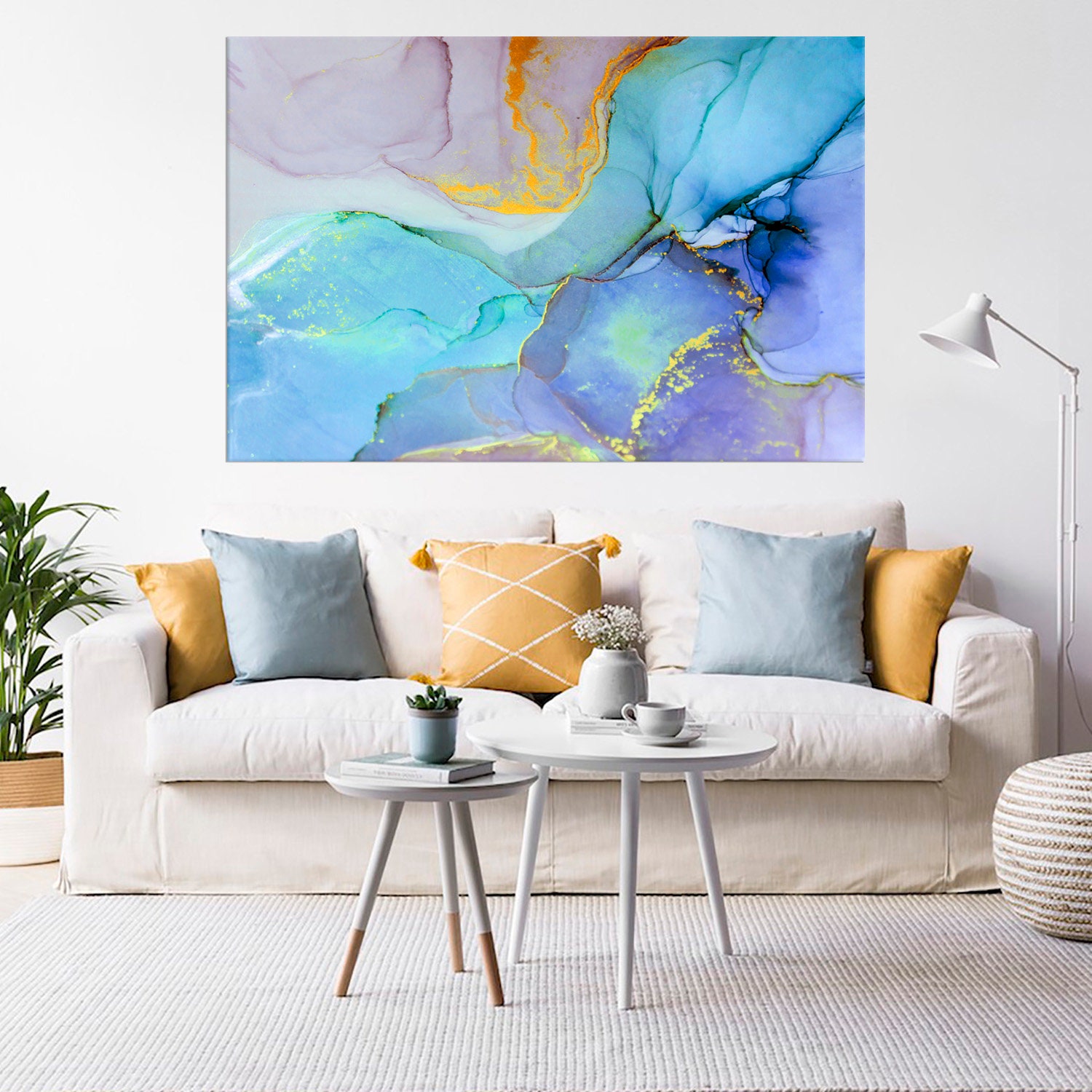 Marble Abstract Multi Panel Canvas Wall Art Abstract | Etsy