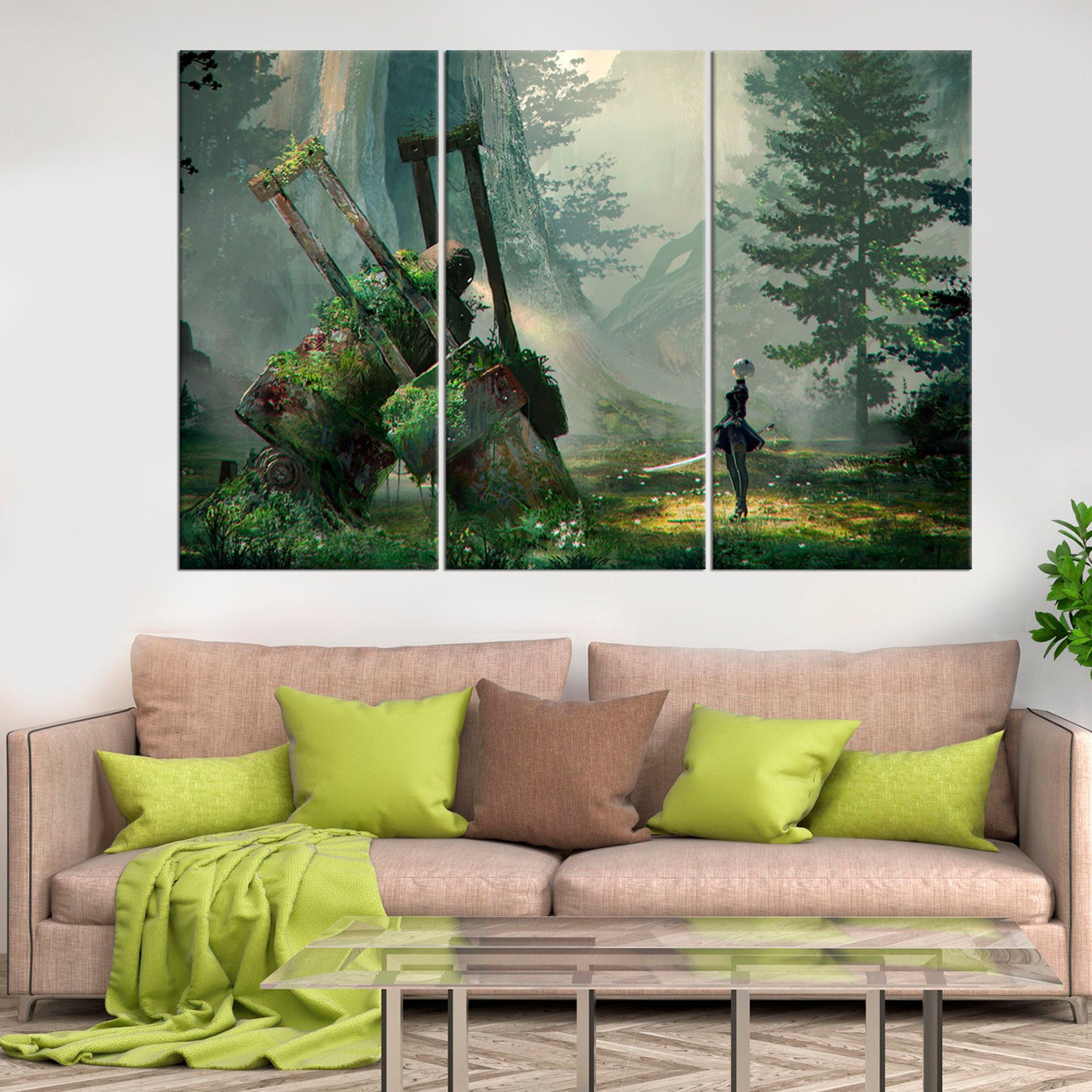 Nier Automata Wall Art - Kids Room Decor - Poster for Game Room - Large ...