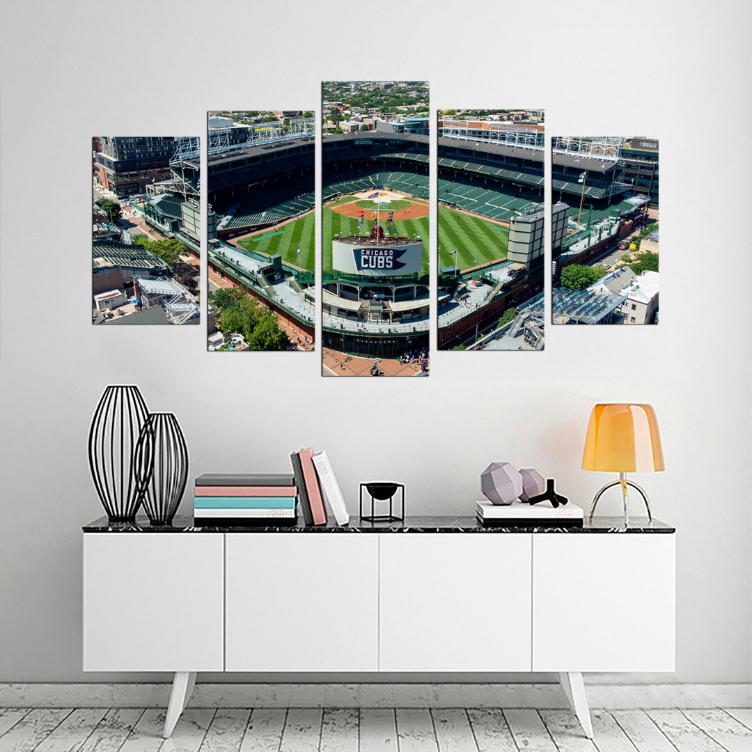 Wrigley Field Canvas Print, Chicago Cubs Stadium, Modern Wall Art - Etsy