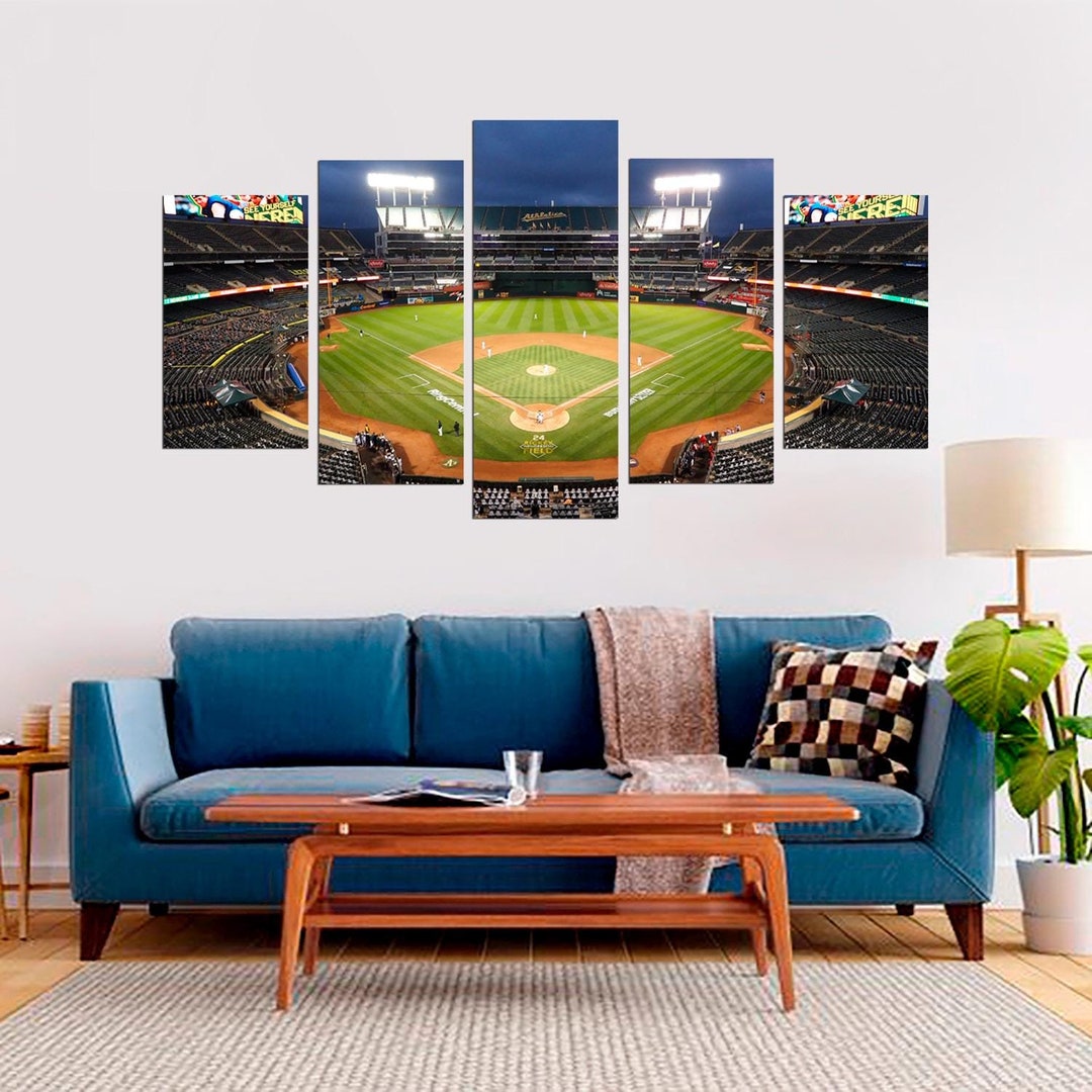Oakland Coliseum Wall Art Decor, Sports Large Canvas Print Décor for ...