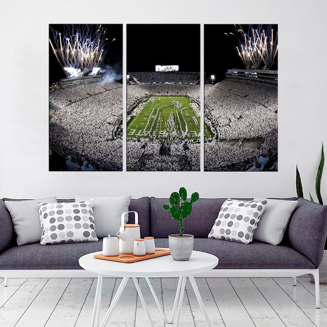 Beaver Stadium Framed Canvas Art, Pennysylvania Sport Canvas Print ...