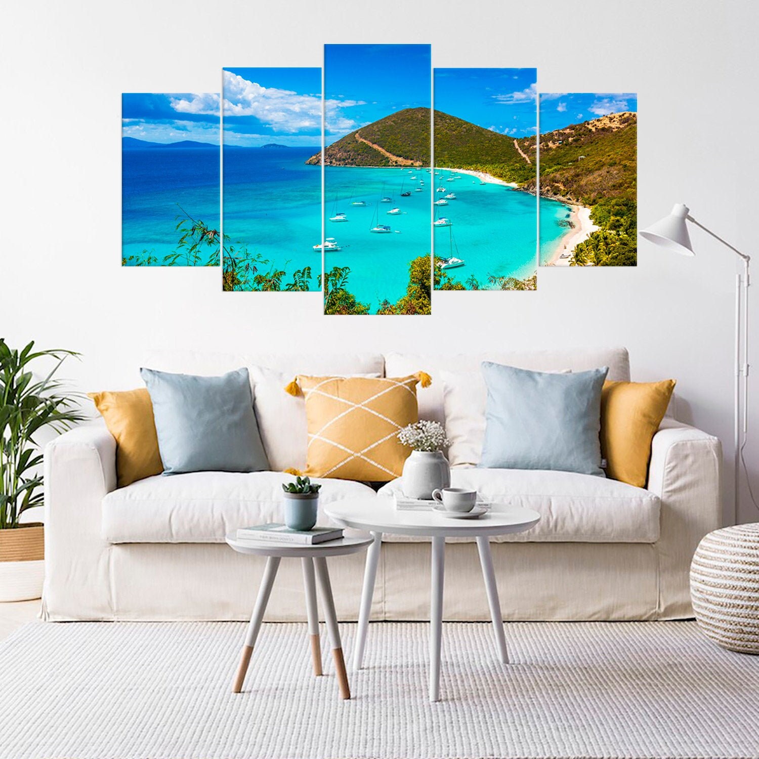 Virgin Islands Large Wall Art Decor Caribbean Modern Decor | Etsy