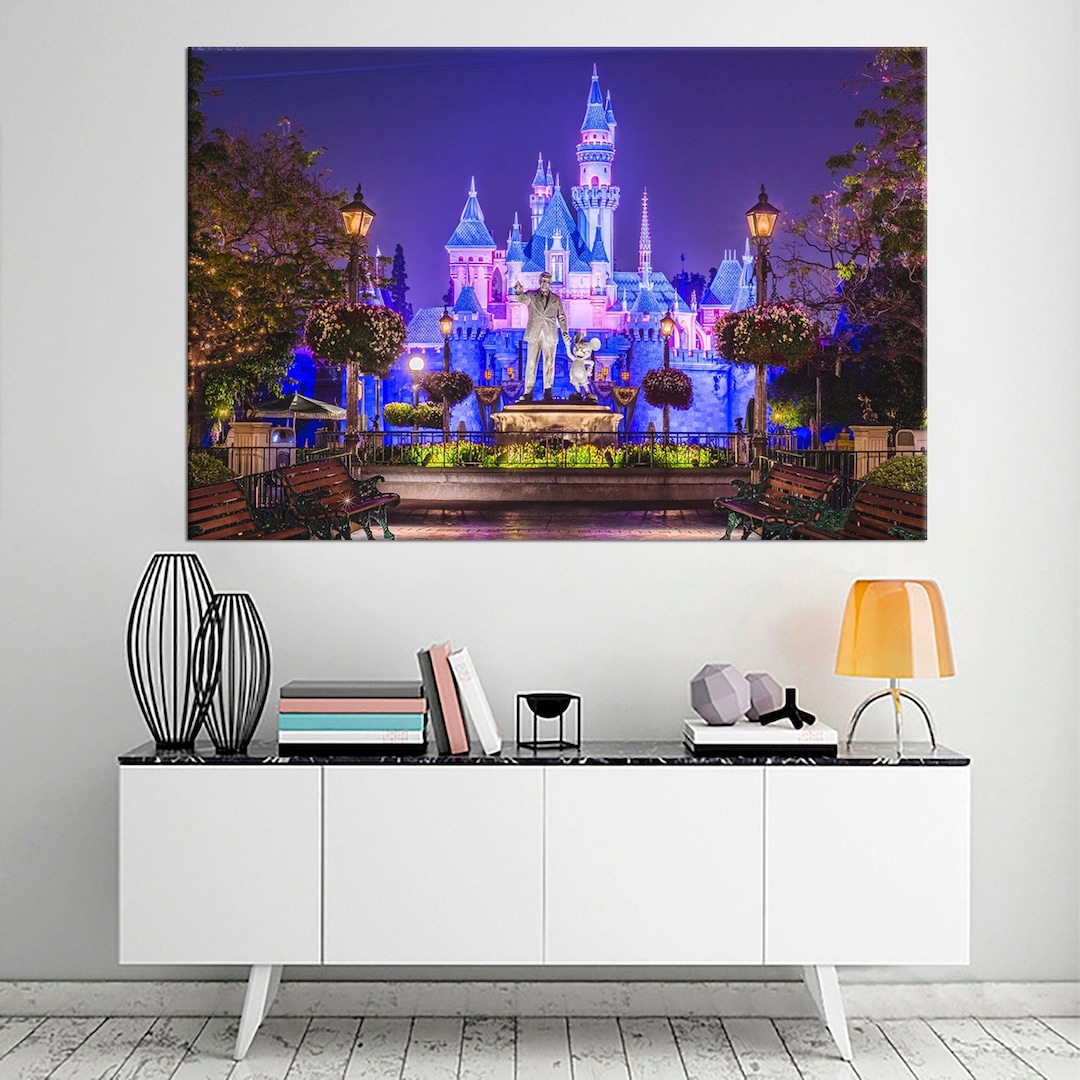 Castle Large Wall Art Disney Magic Kingdom Kids Room Decoration Disney ...