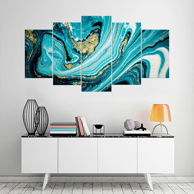 Gilded Marble Canvas Marble Poster Drawing on Canvas Multi | Etsy