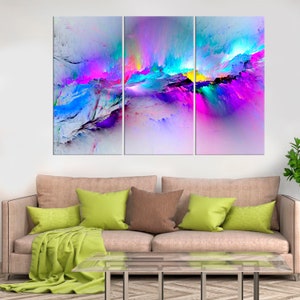 Сolorful Splash Wall Print - Bright Colors Home Decor - Abstract ...