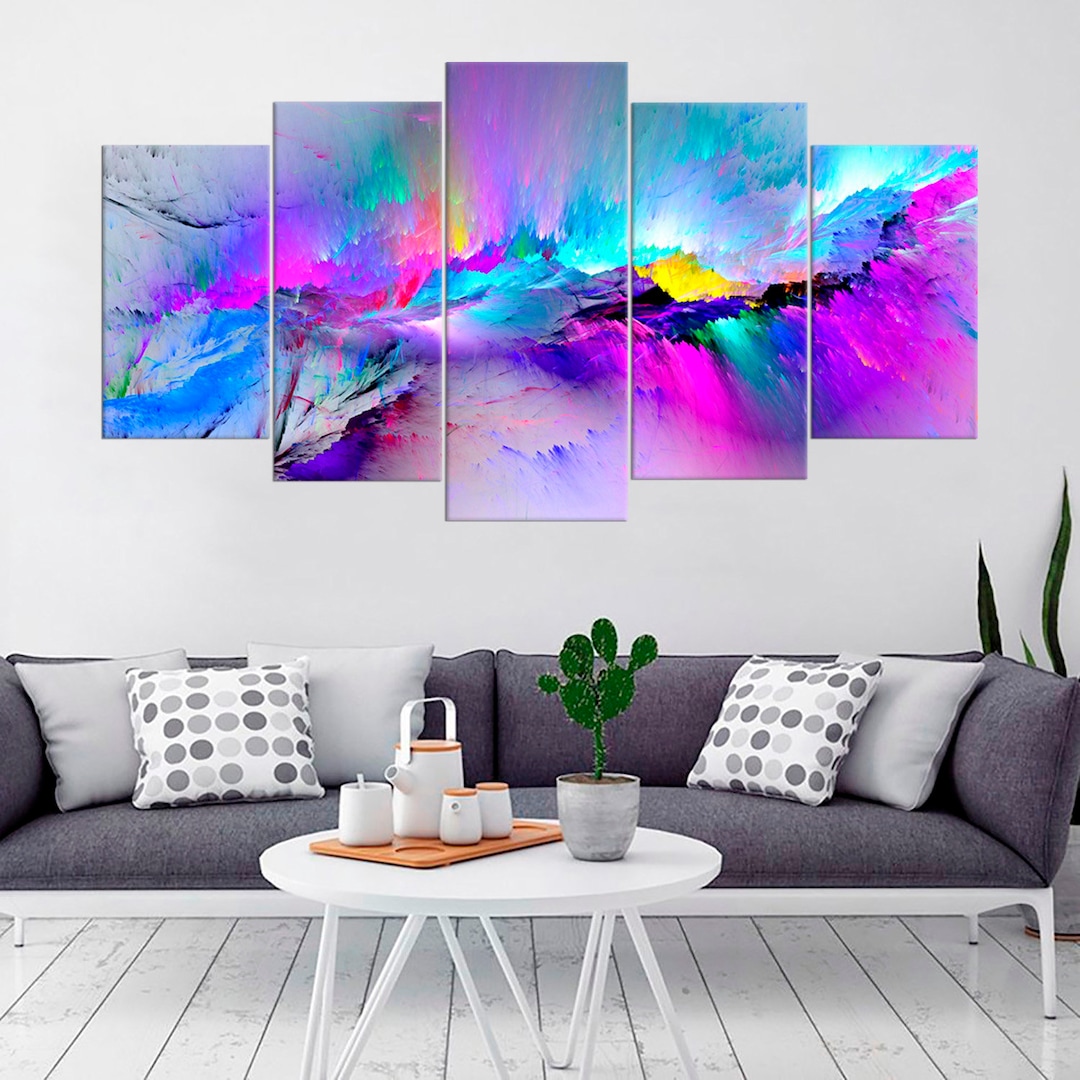 Сolorful Splash Wall Print - Bright Colors Home Decor - Abstract ...