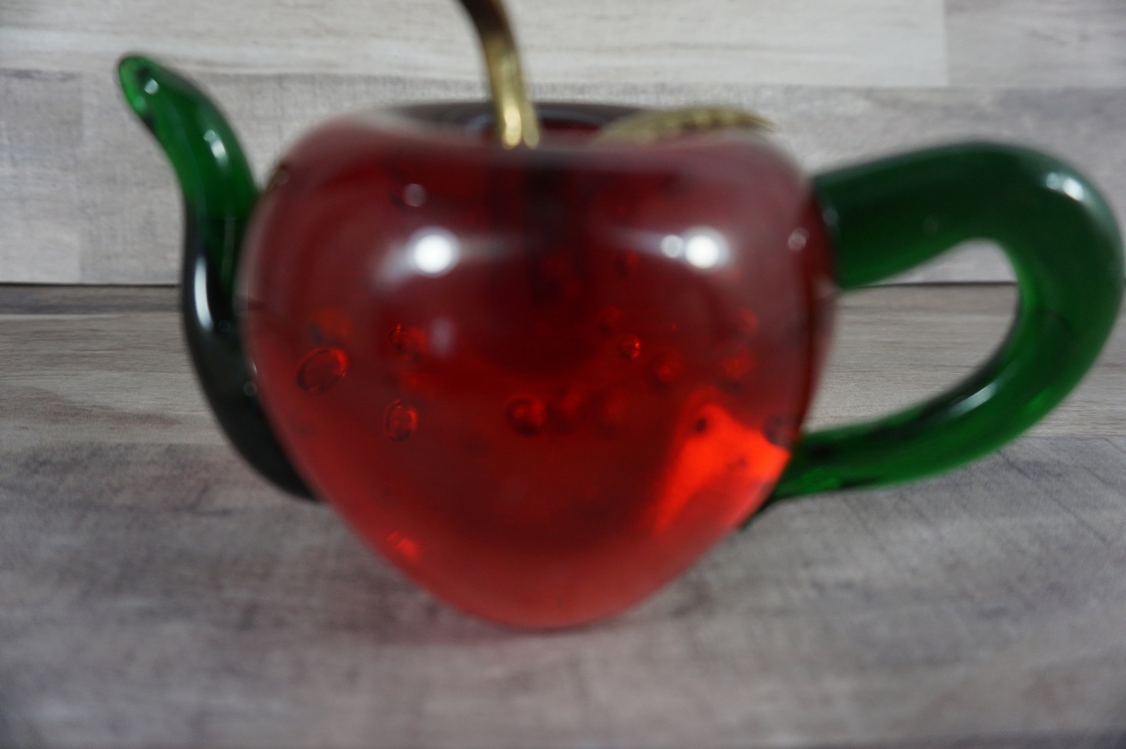 Red Handblown Glass Apple Teapot Paperweight Red Apple Teapot - Etsy