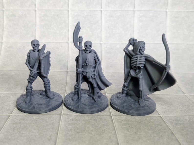 Skeletons set 2 3D Printed Miniatures unpainted - Etsy UK